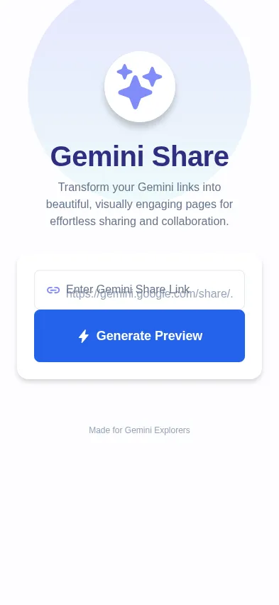 Gemini Share Landing
