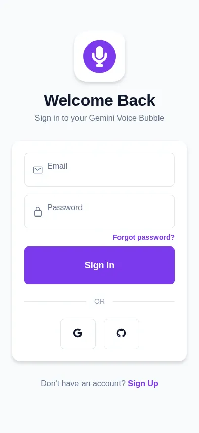 Gemini Voice Bubble