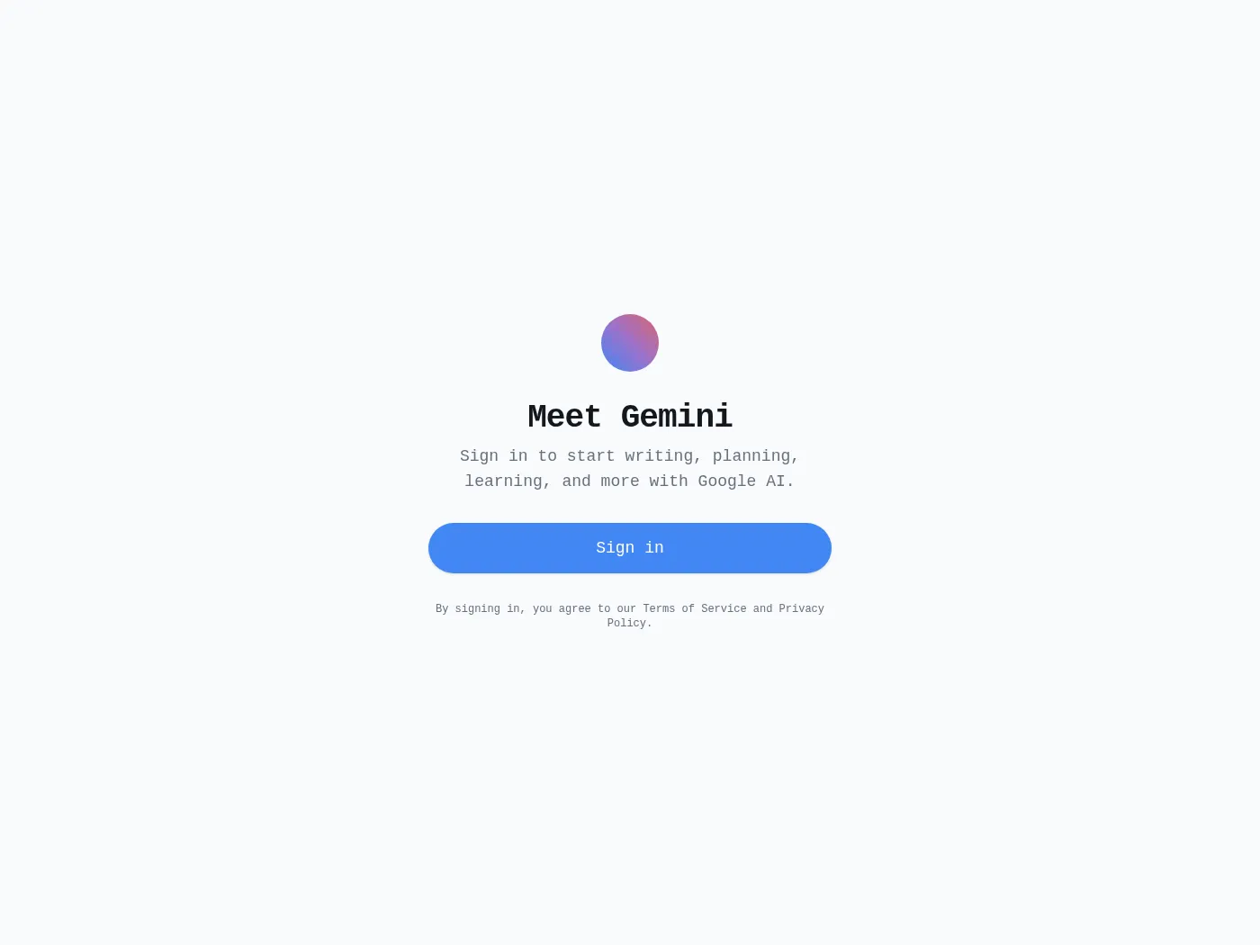 Gemini Web Clone