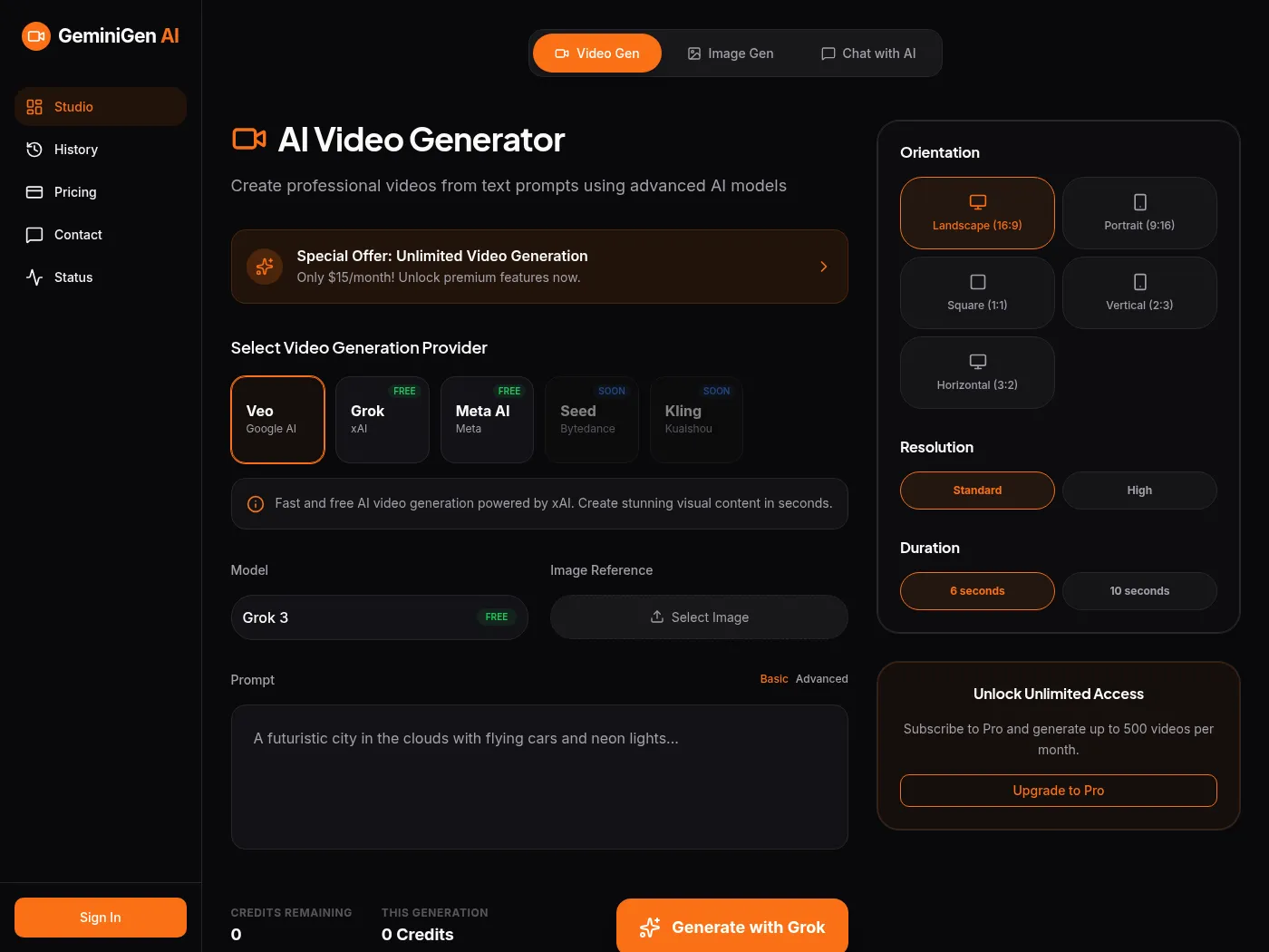 GeminiGen AI Clone