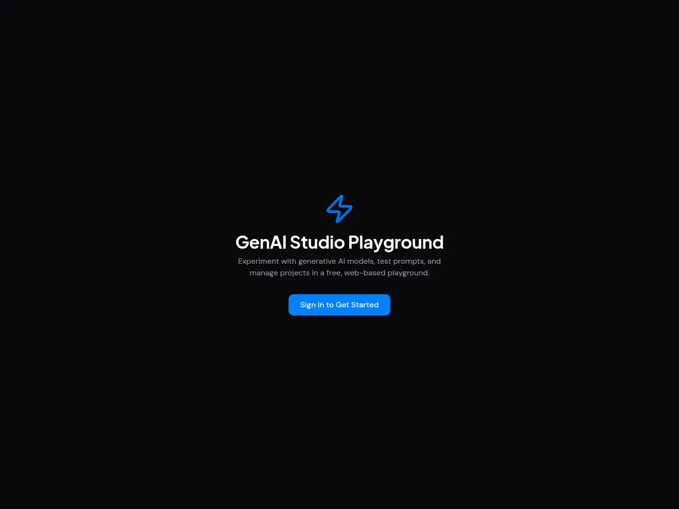 GenAI Studio Playground
