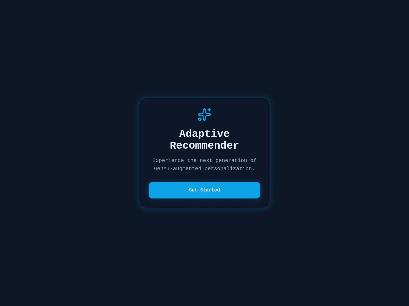 GenAI Adaptive Recommender