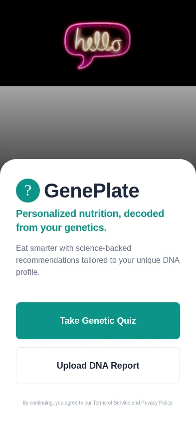GenePlate Nutrition Simulator