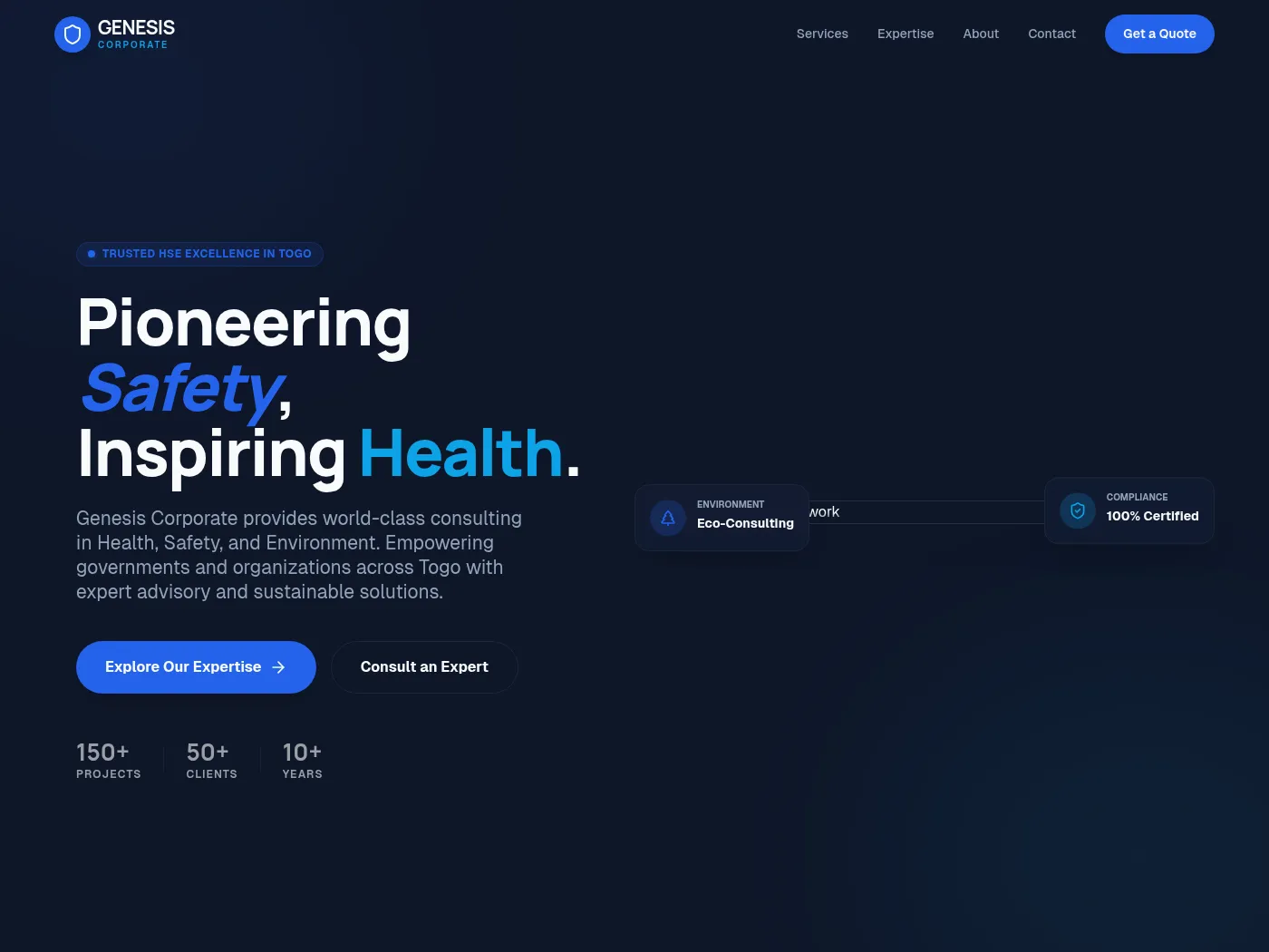 Genesis Corporate Webpage