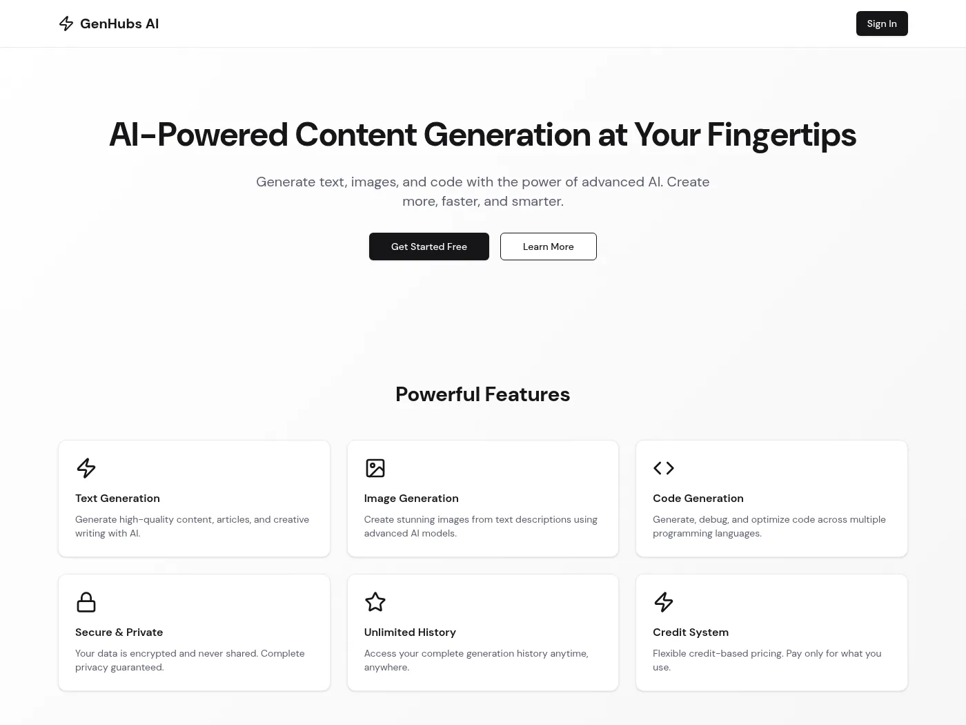 GenHubs AI Platform