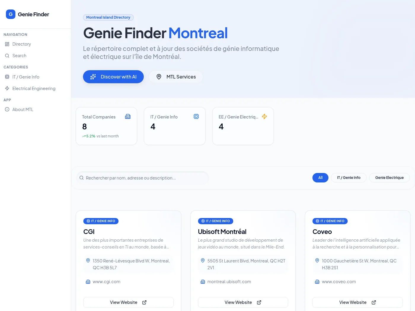 Genie Finder Montreal
