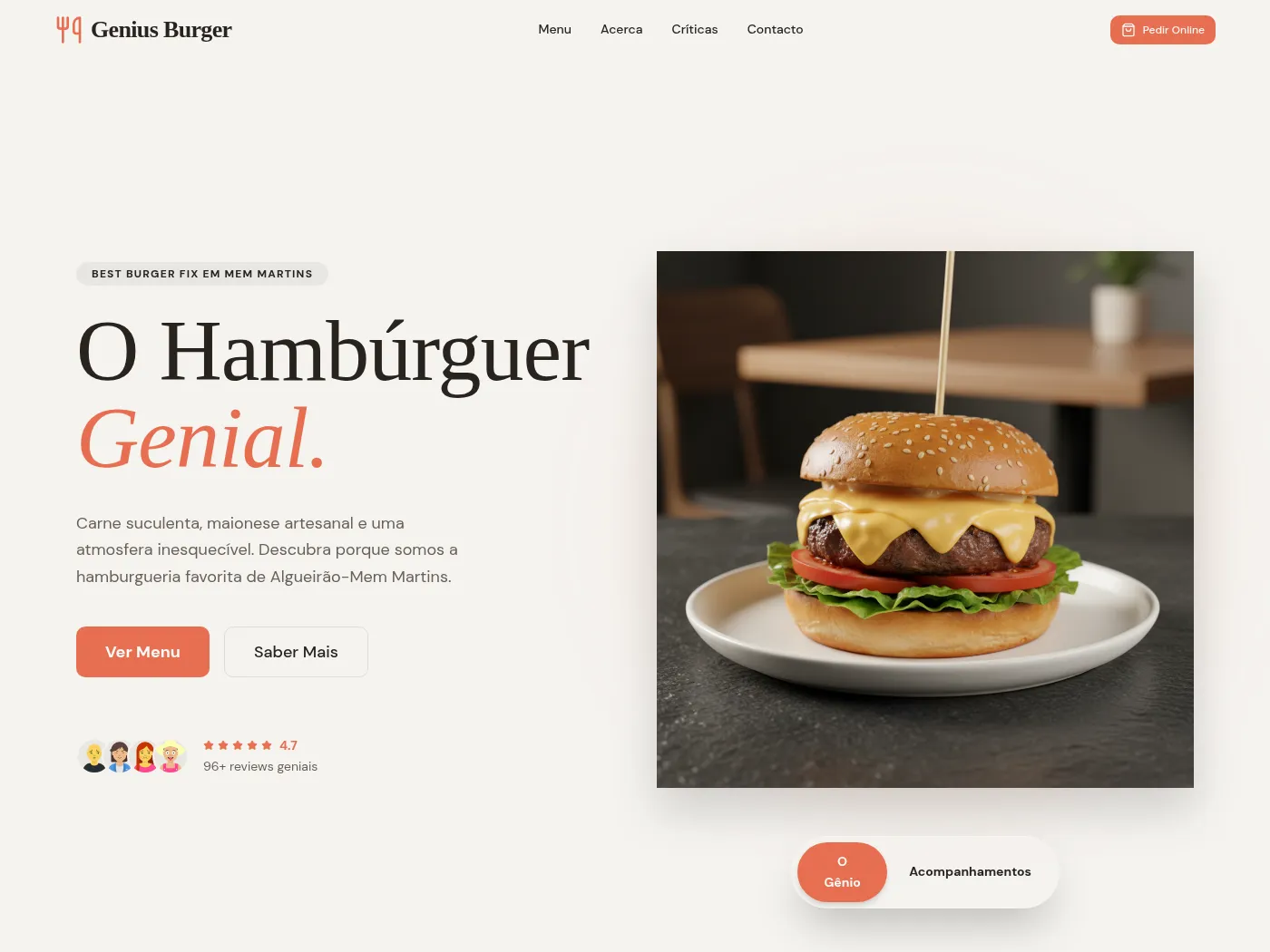 Genius Burger Website