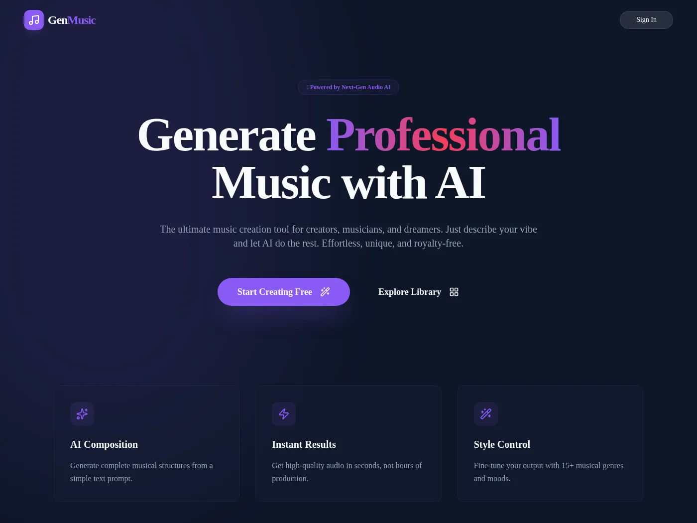 GenMusic AI Clone