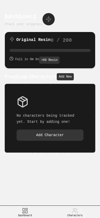 Genshin Character Tracker