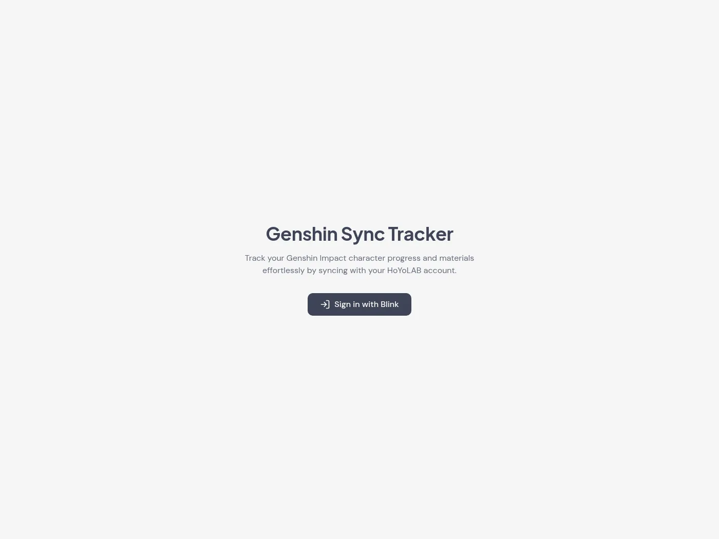 Genshin Sync Tracker