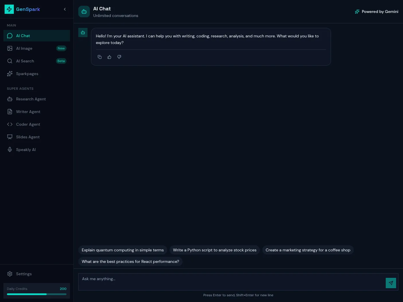 Genspark Free Clone
