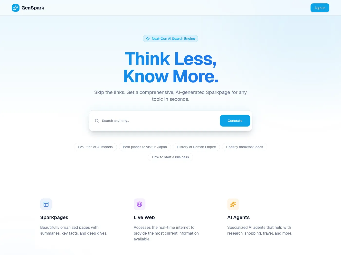 GenSpark AI Clone