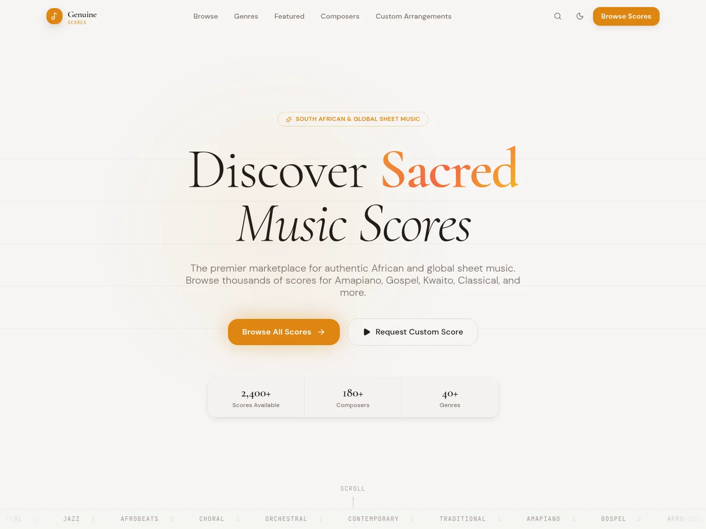 Genuine Scores Marketplace