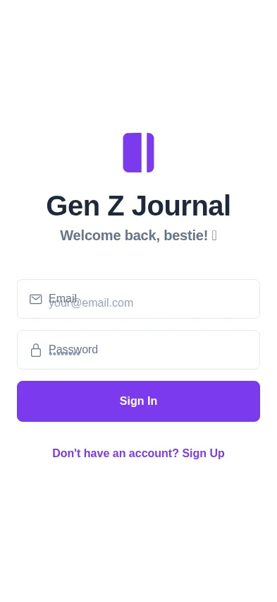 Gen Z Journal App