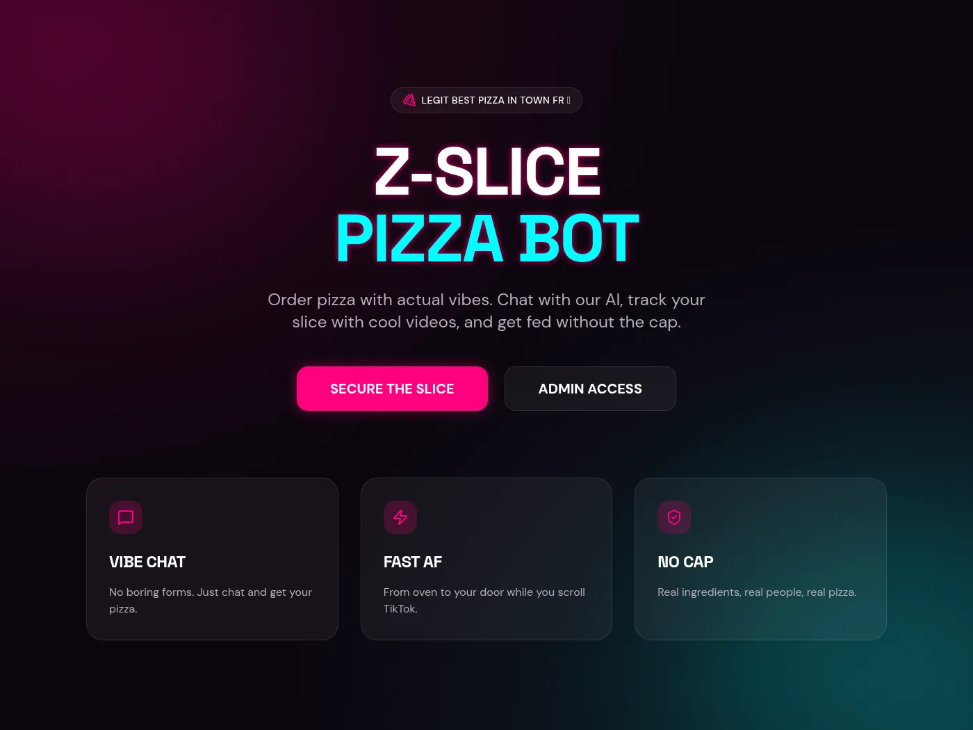 GenZ Pizza Bot
