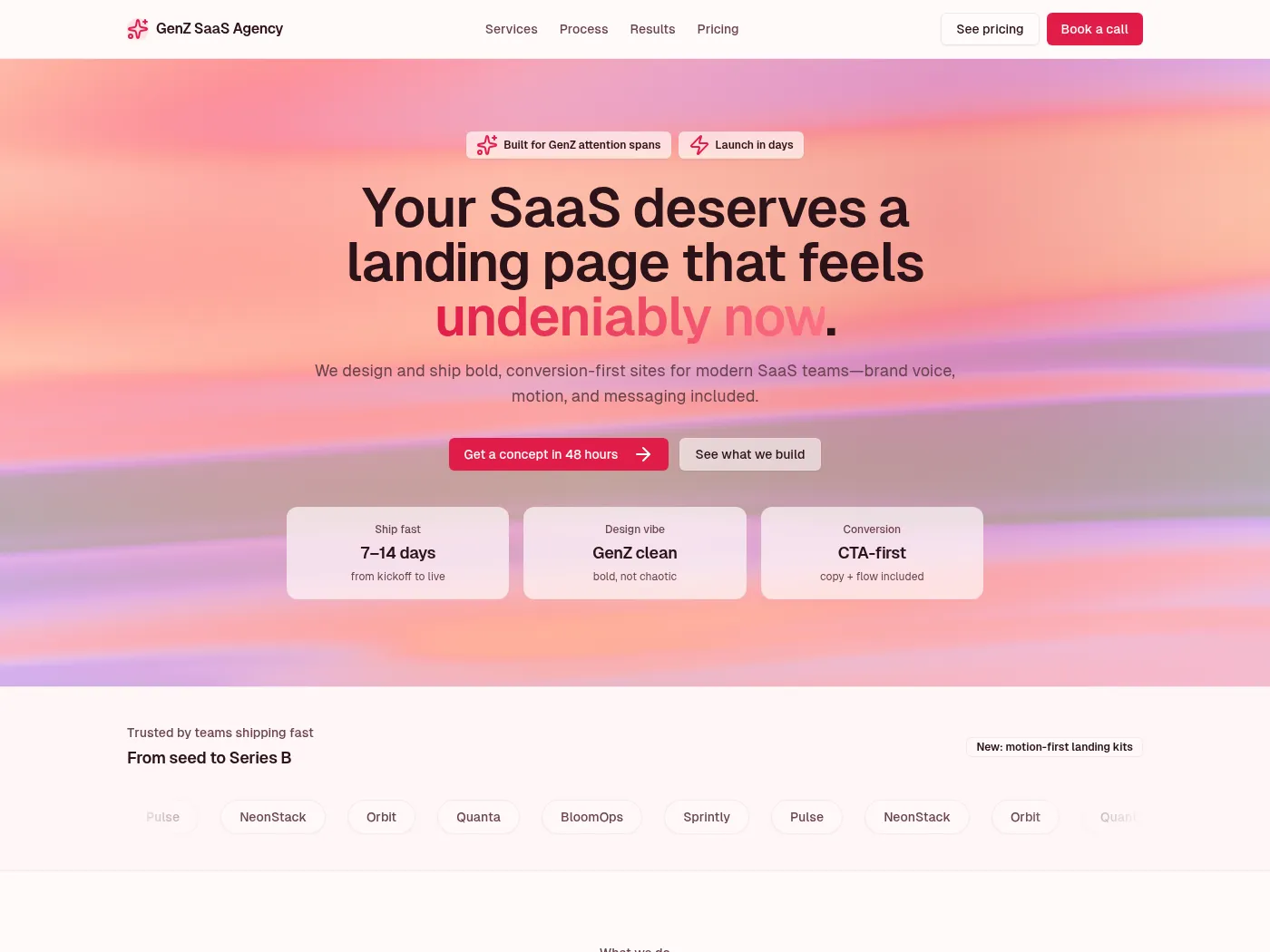 GenZ SaaS Landing