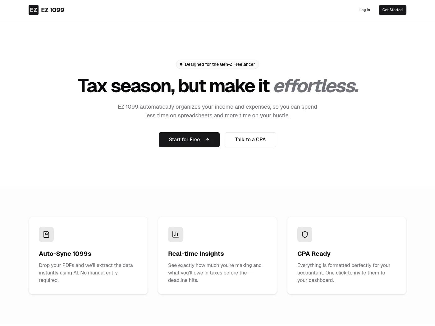 EZ 1099 Tax Portal