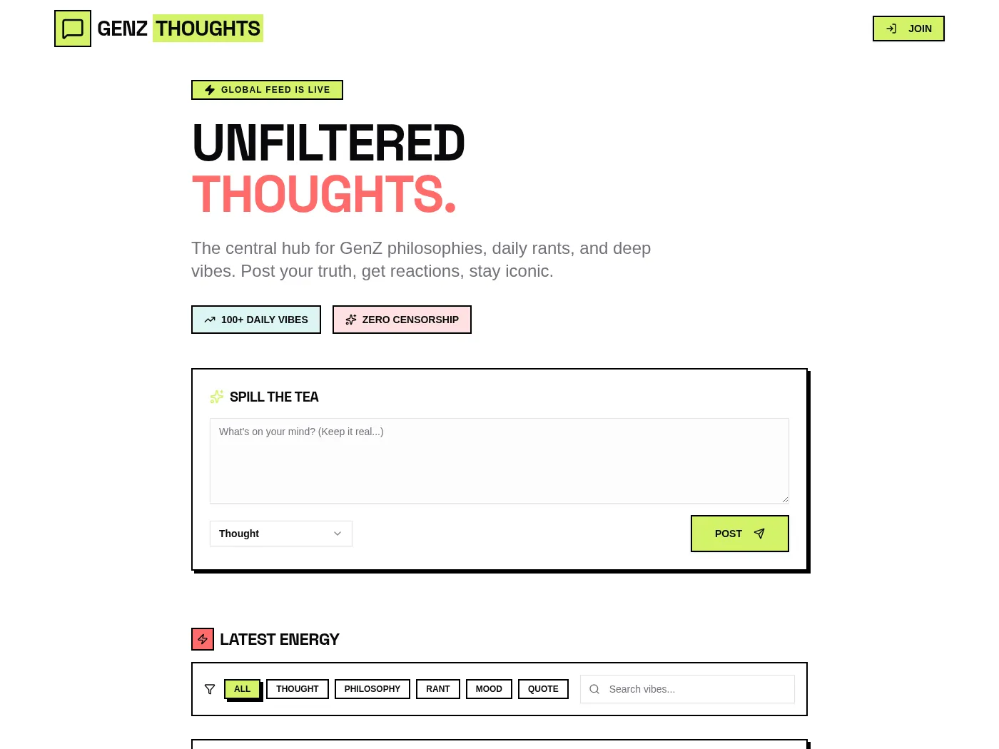 GenZ Thought Board