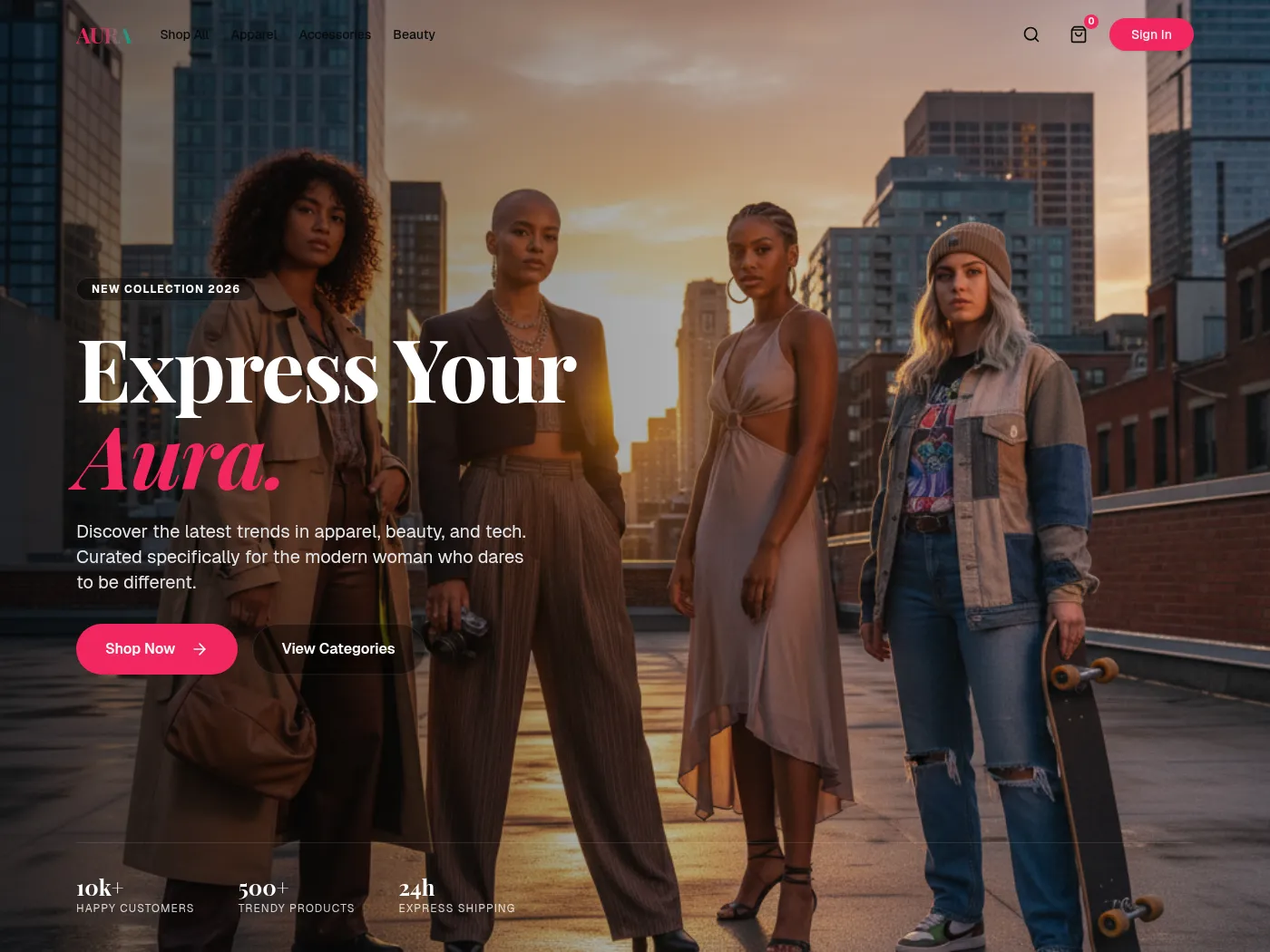 GenZ Women's Shop Page
