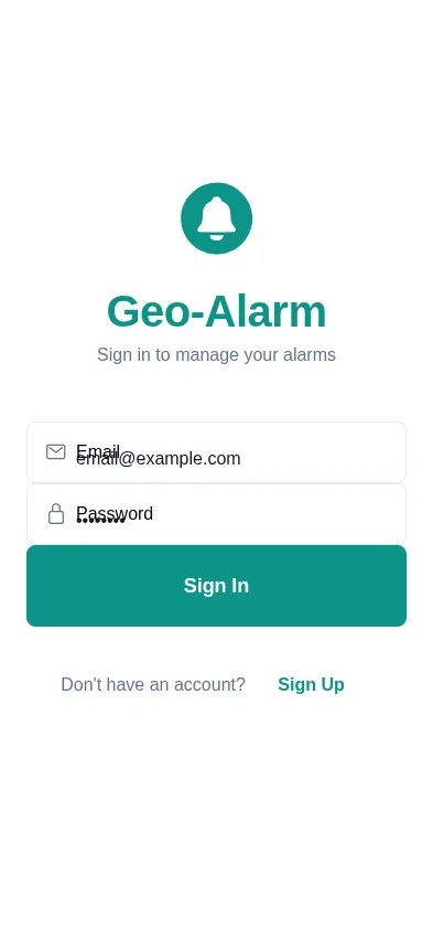 Geo-Alarm Mobile App