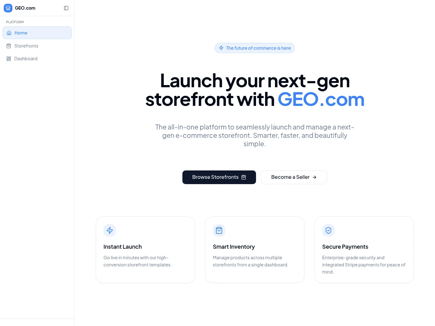 GEO.com E-Commerce Hub