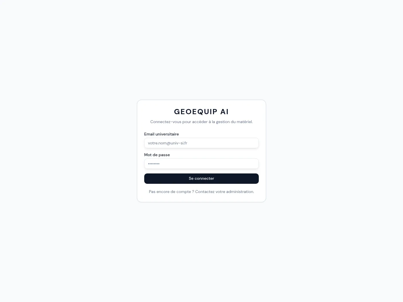 GeoEquip AI Manager
