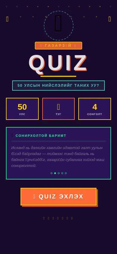GeoQuiz Retro
