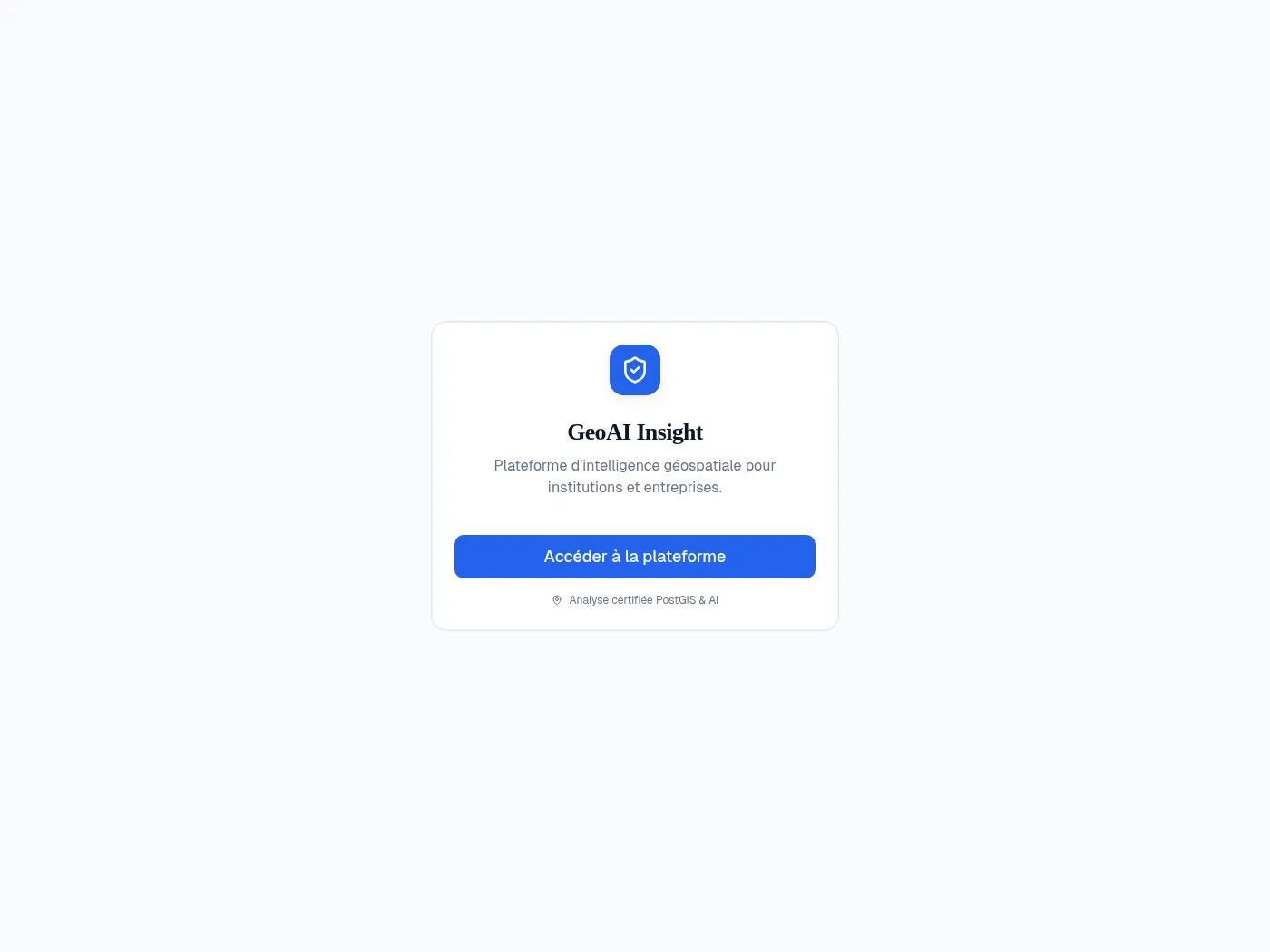 GeoAI Insight Platform