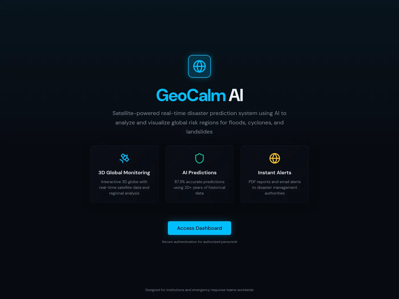 GeoCalm AI Dashboard