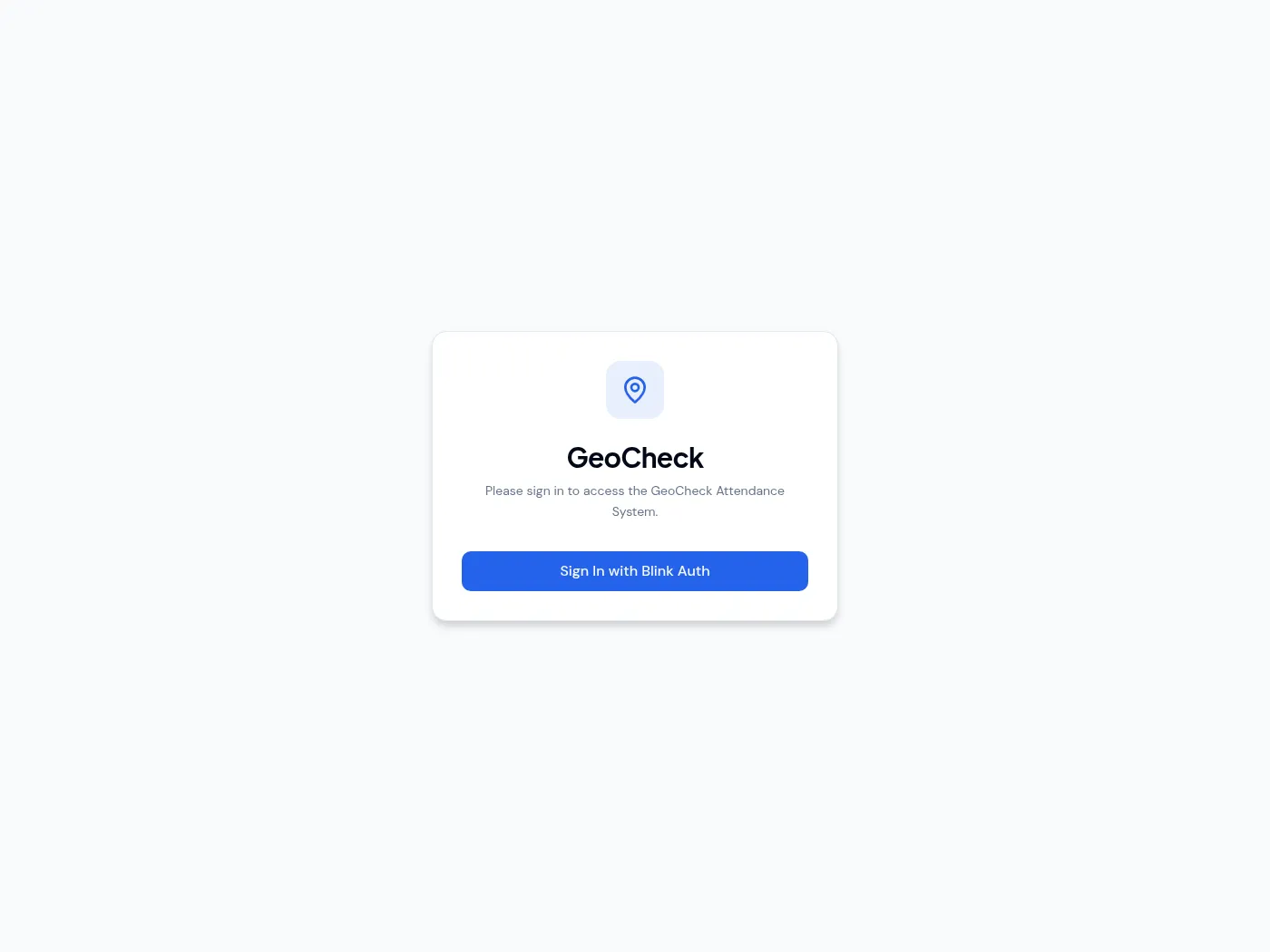 GeoCheck Attendance System