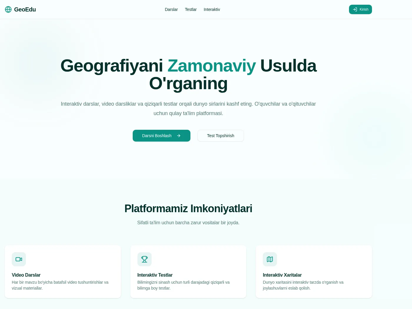 GeoEdu Platform