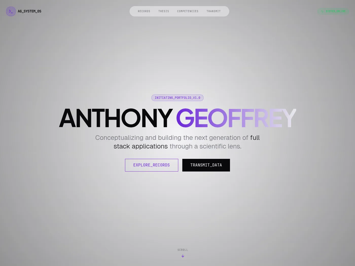 Anthony Geoffrey Portfolio