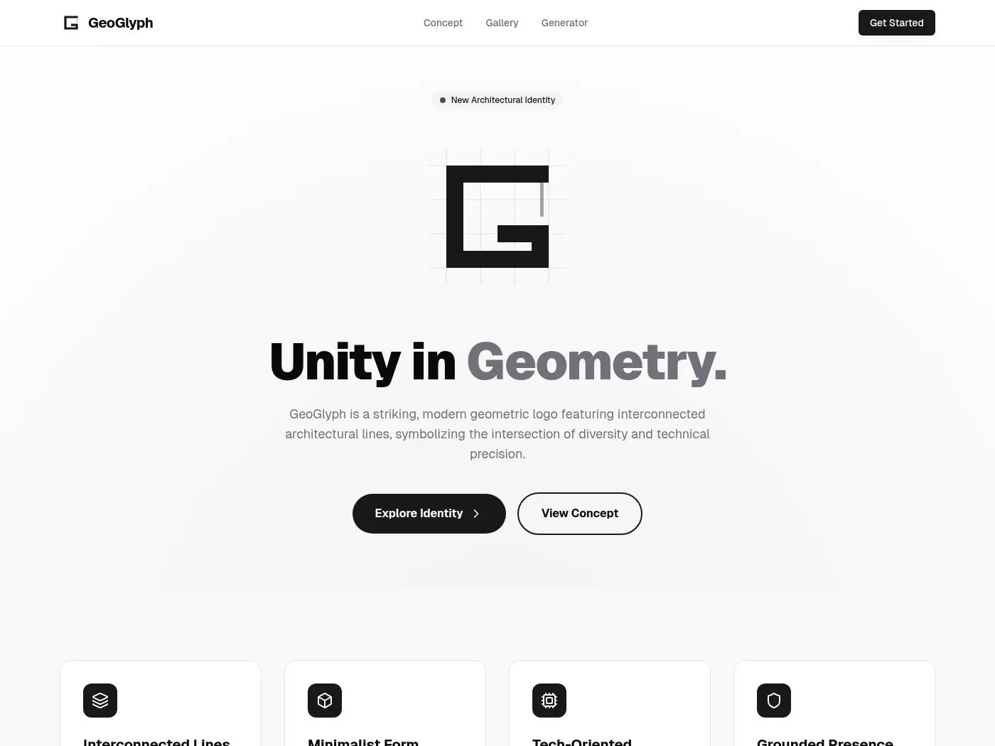 GeoGlyph Logo Design