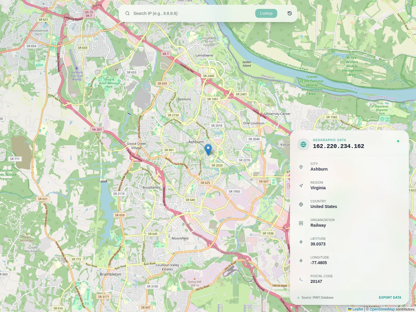 GeoIP Map Explorer