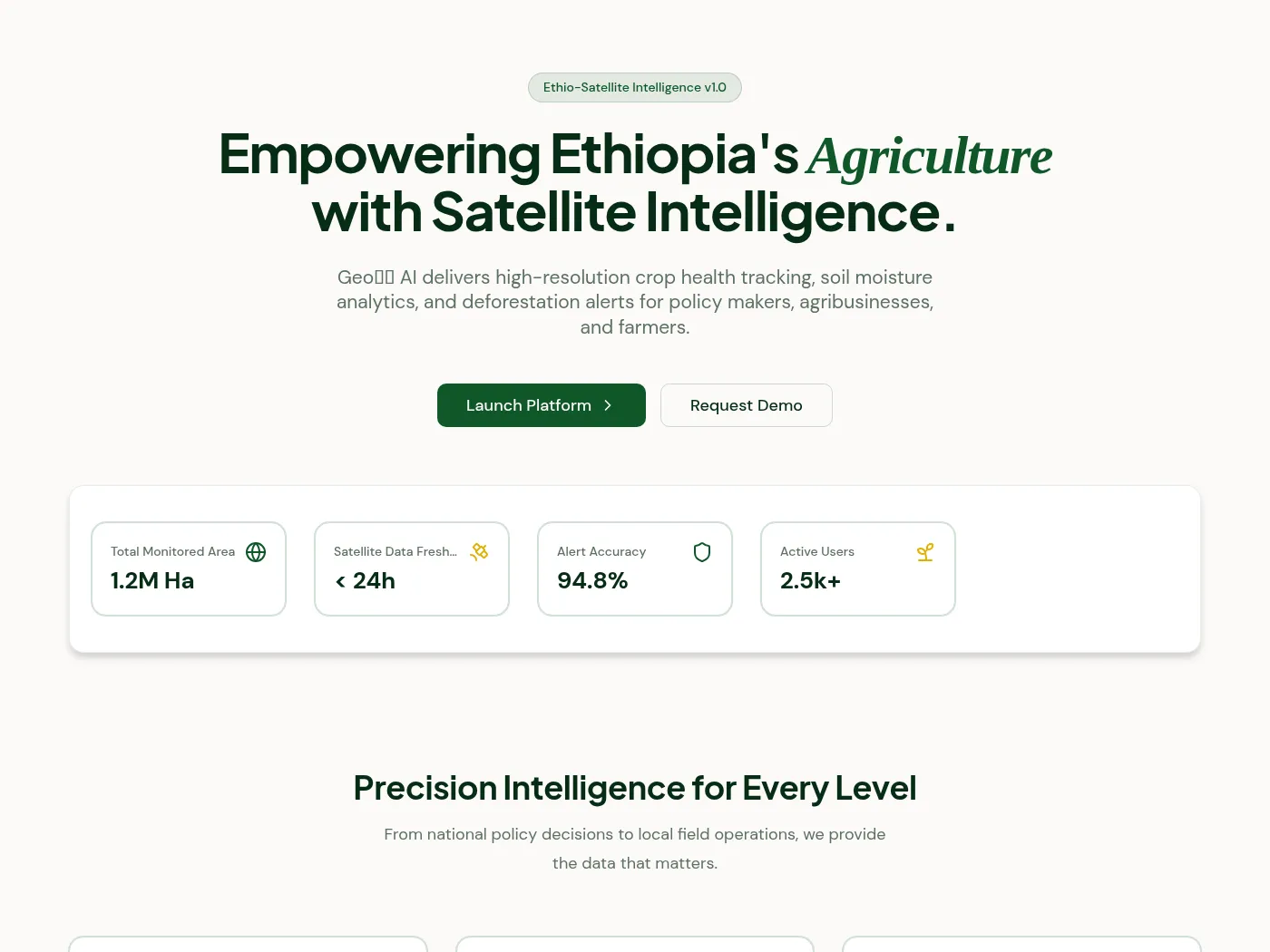 Geoማሳ AI Platform