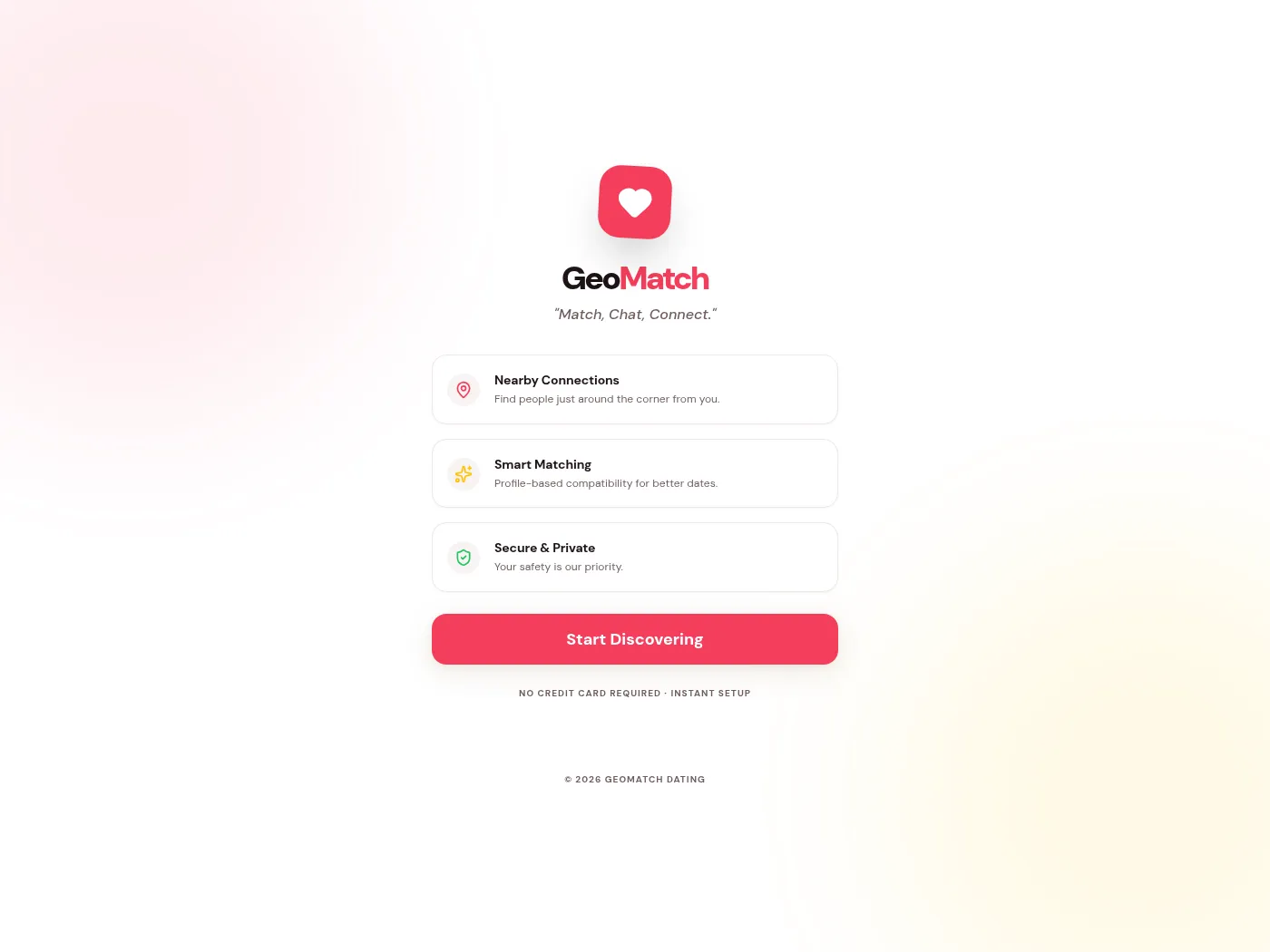 GeoMatch Dating App
