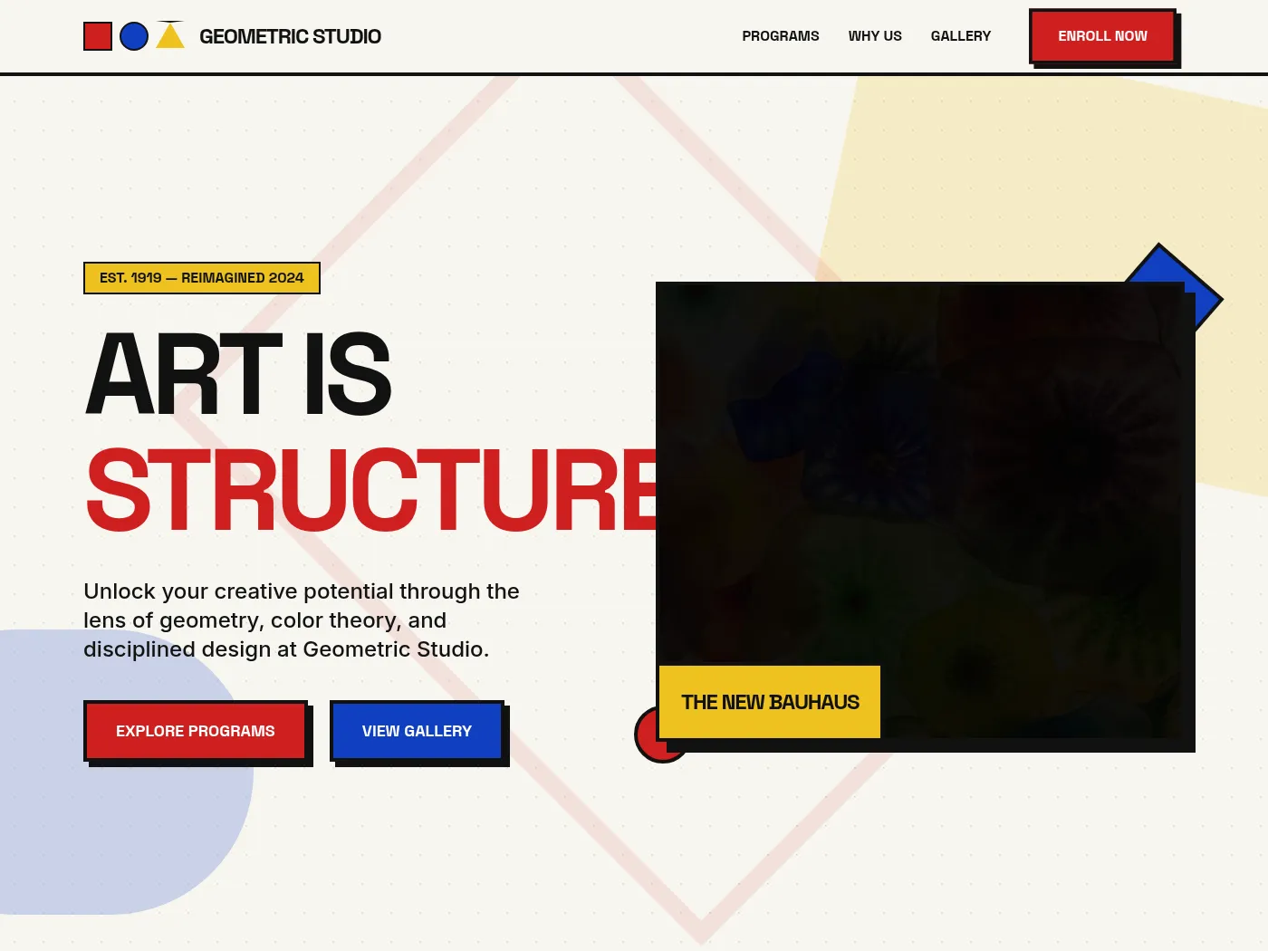 Geometric Studio Landing