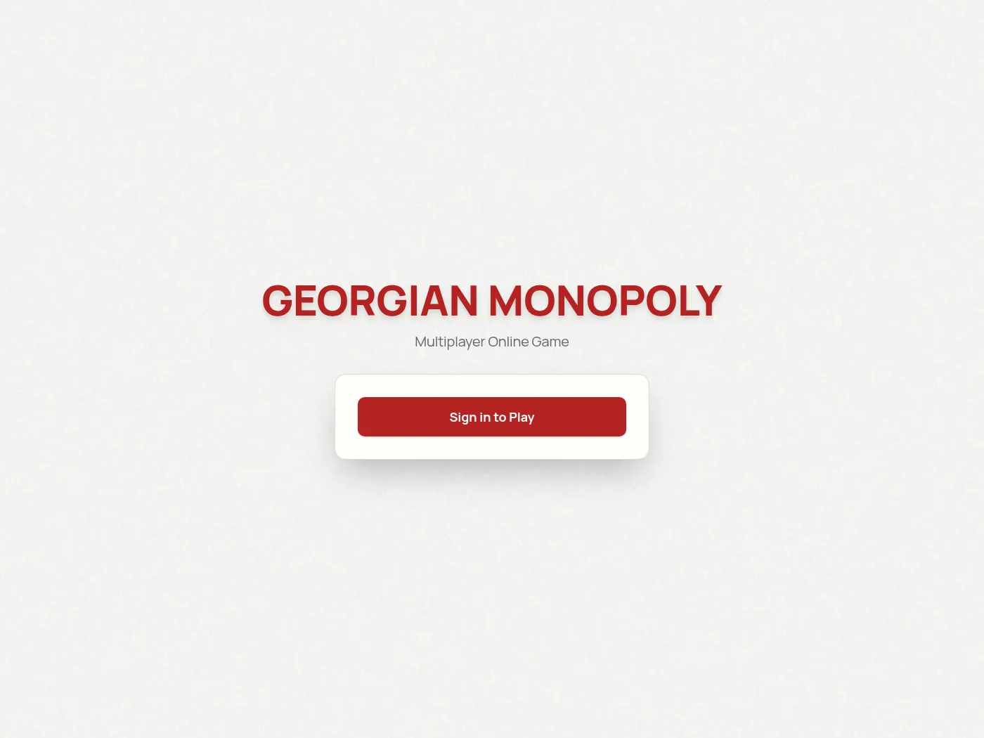 Georgian Monopoly Online