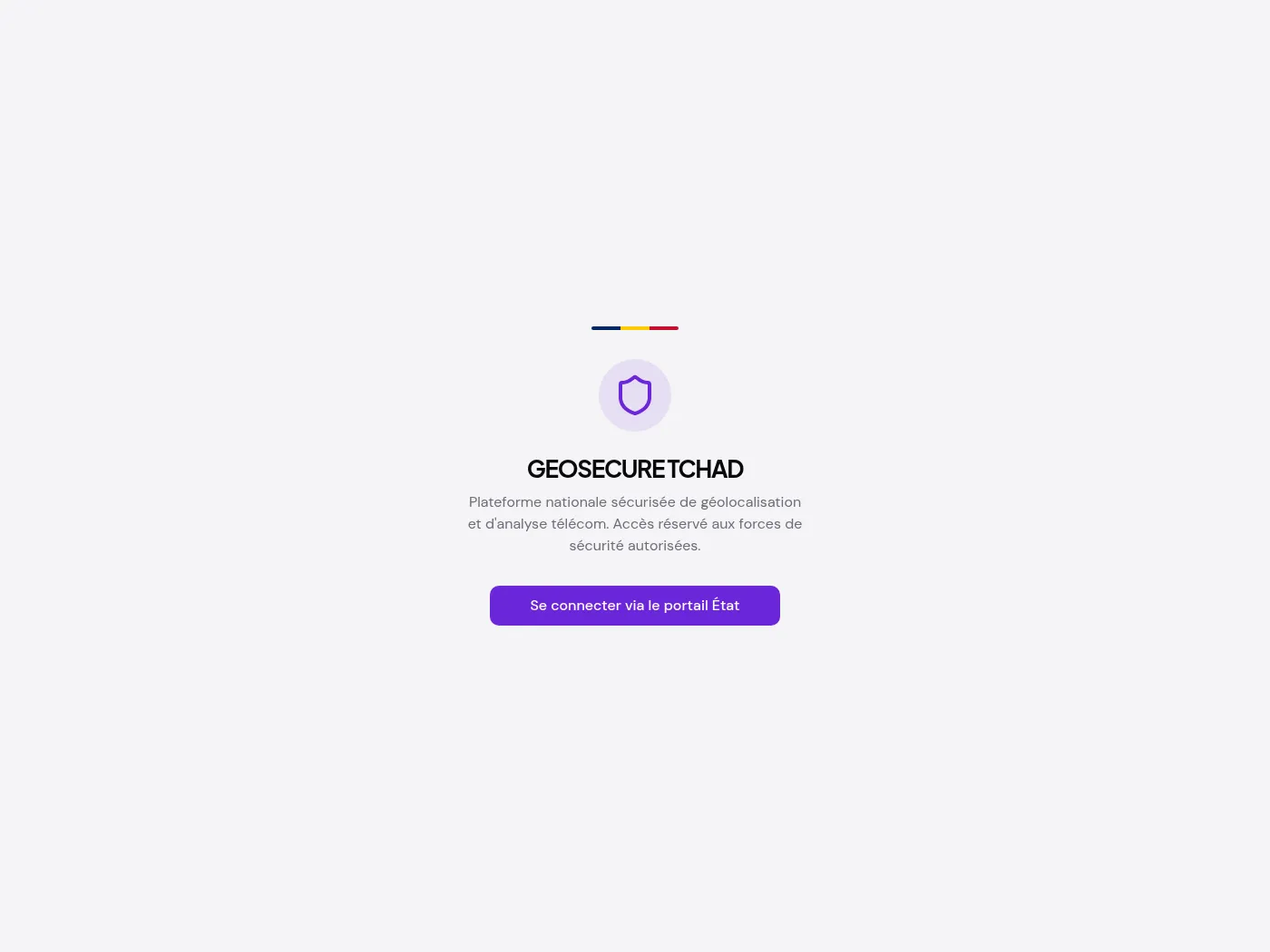 GeoSecure Tchad Platform