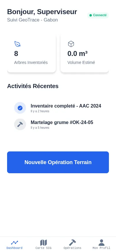 GeoTrace Forest App