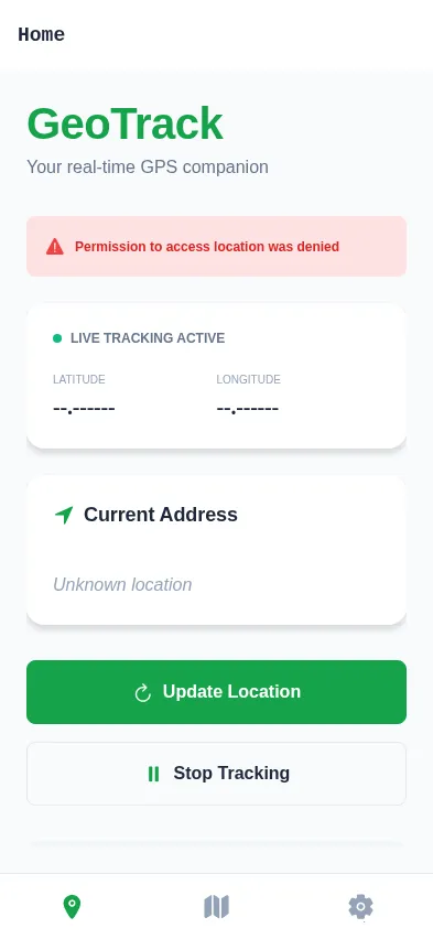 GeoTrack Mobile App