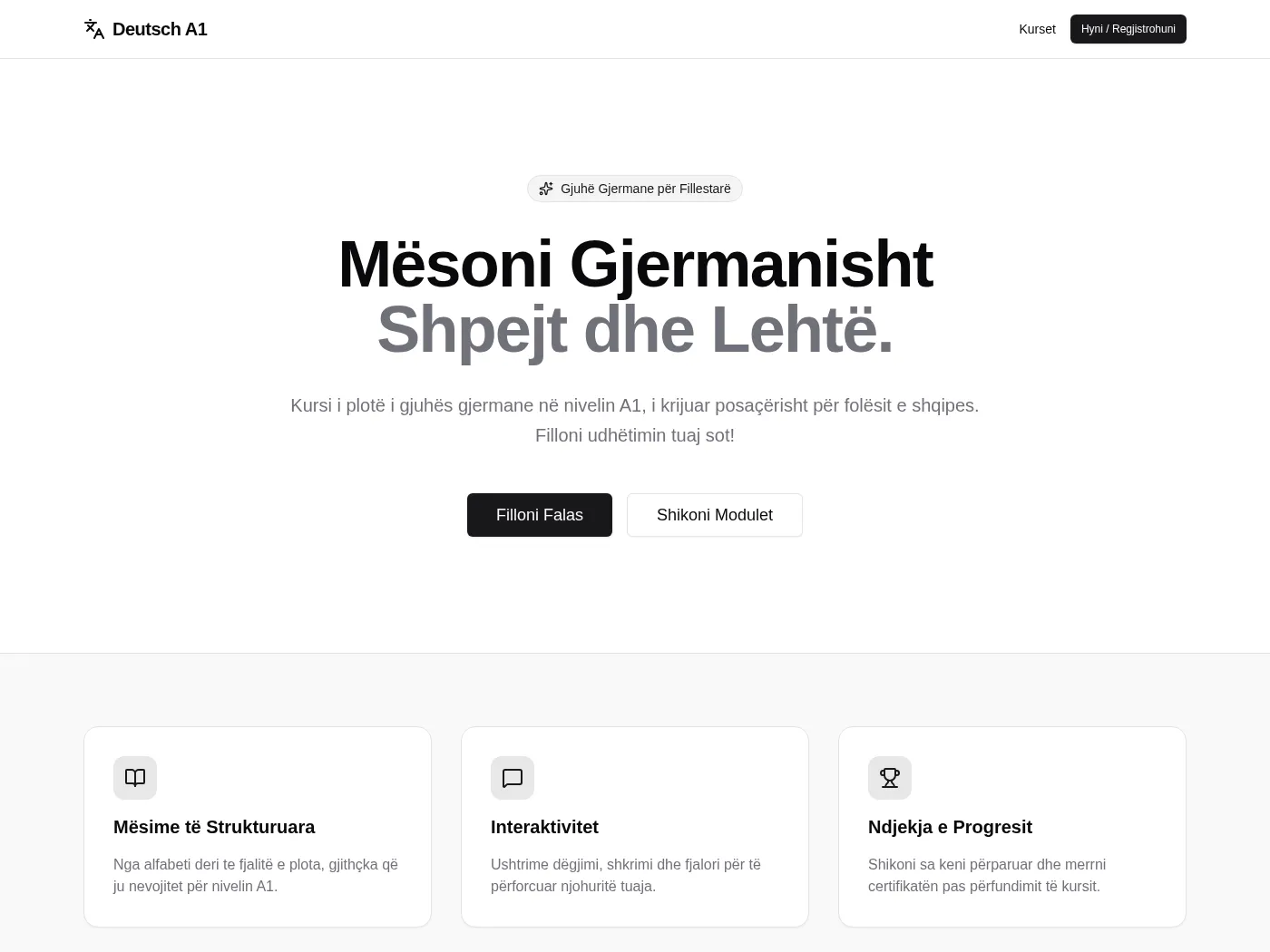 German A1 Course Web