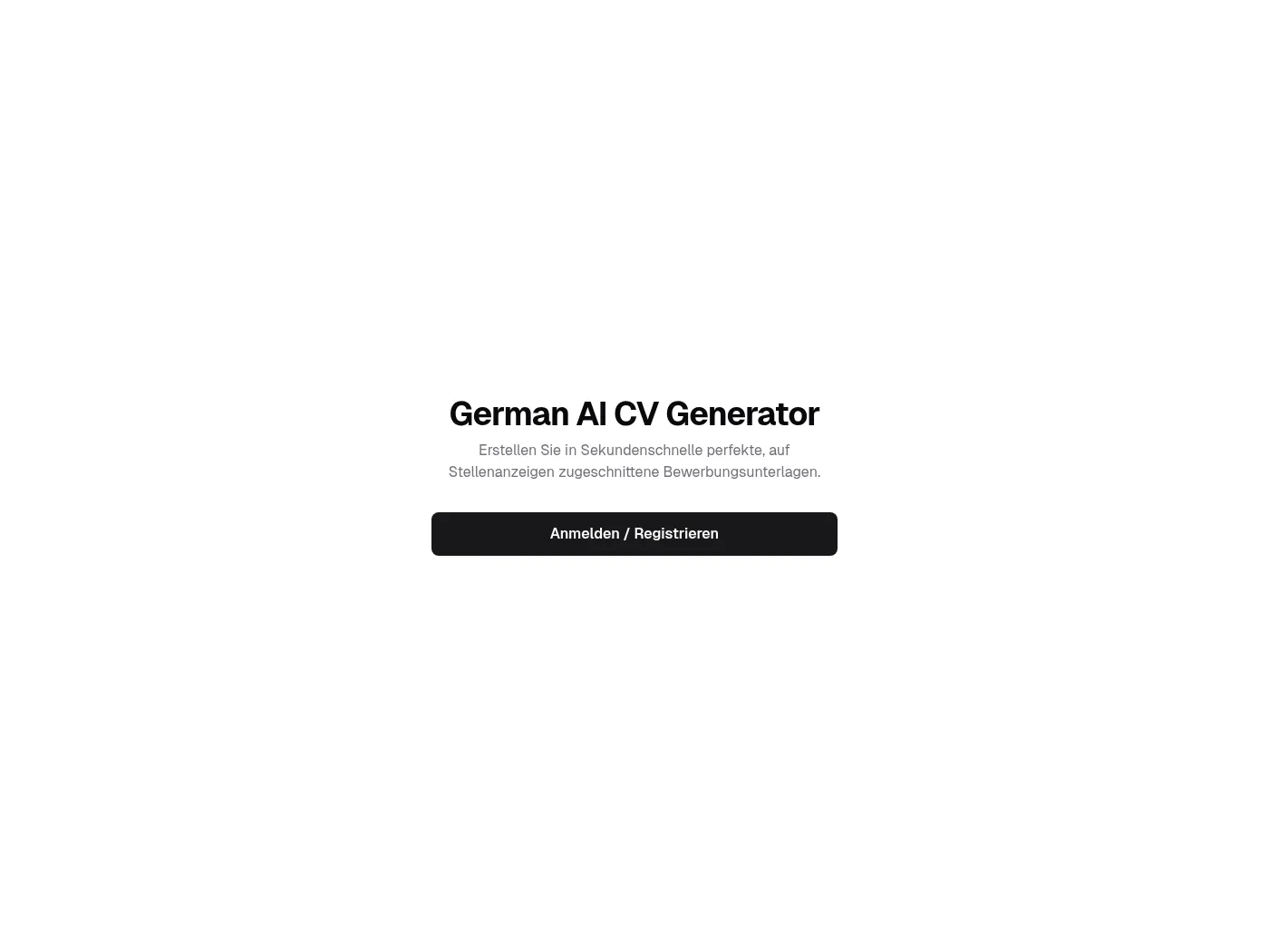 German AI CV Generator
