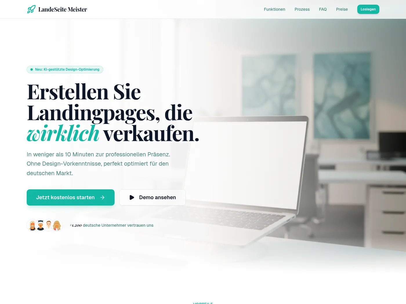 German Landing Page Maker