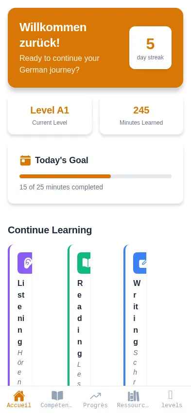 German Mastery App