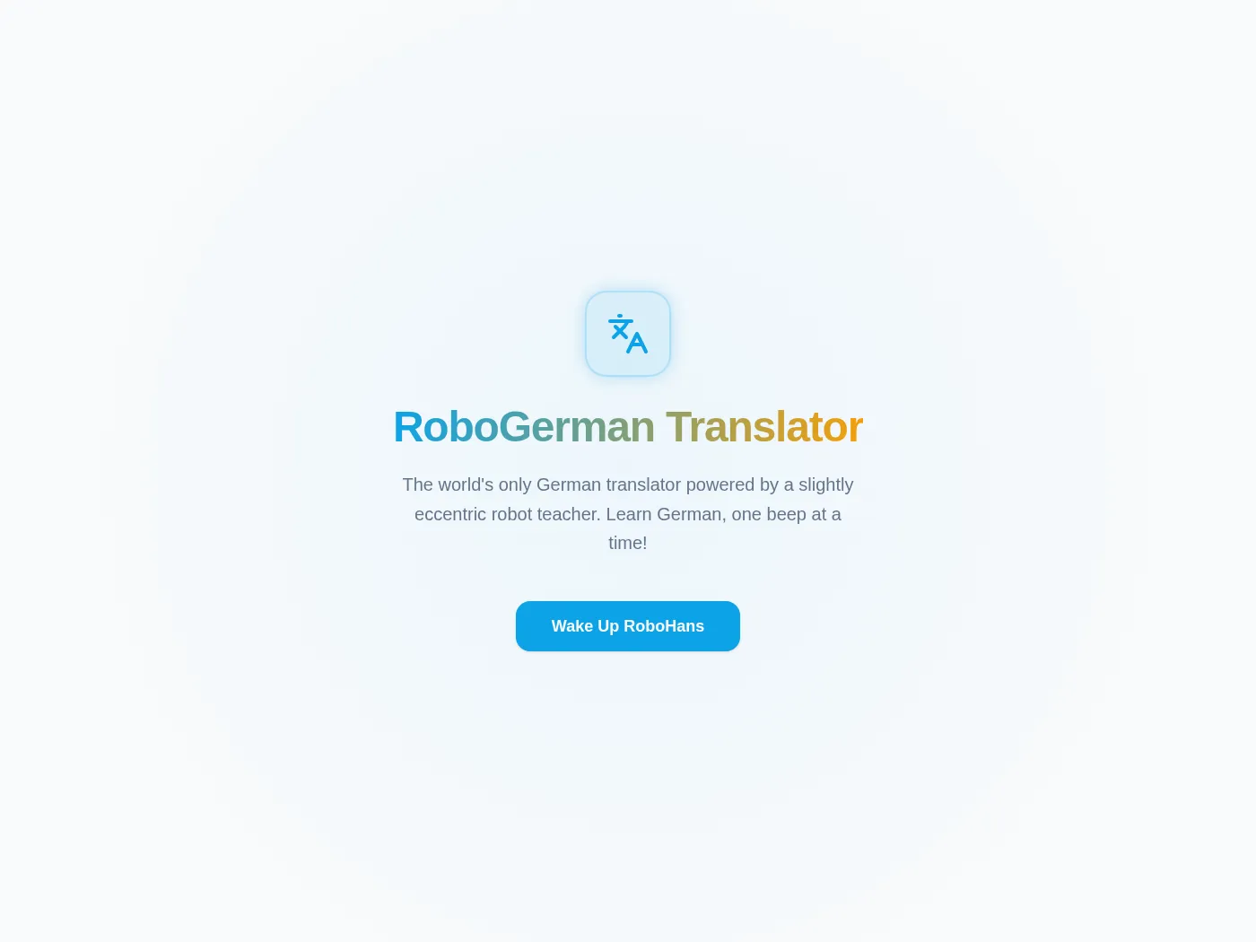RoboGerman Translator