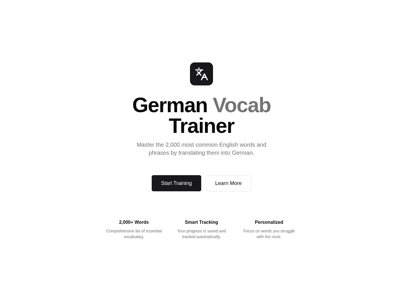 German Vocab Trainer