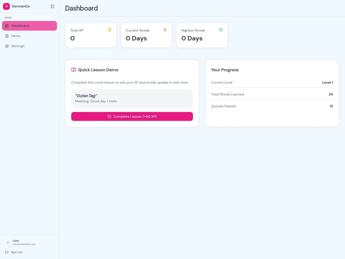 GermanGo Platform