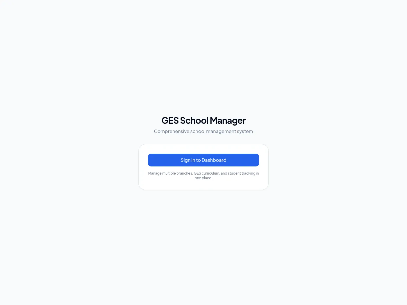 GES School Manager