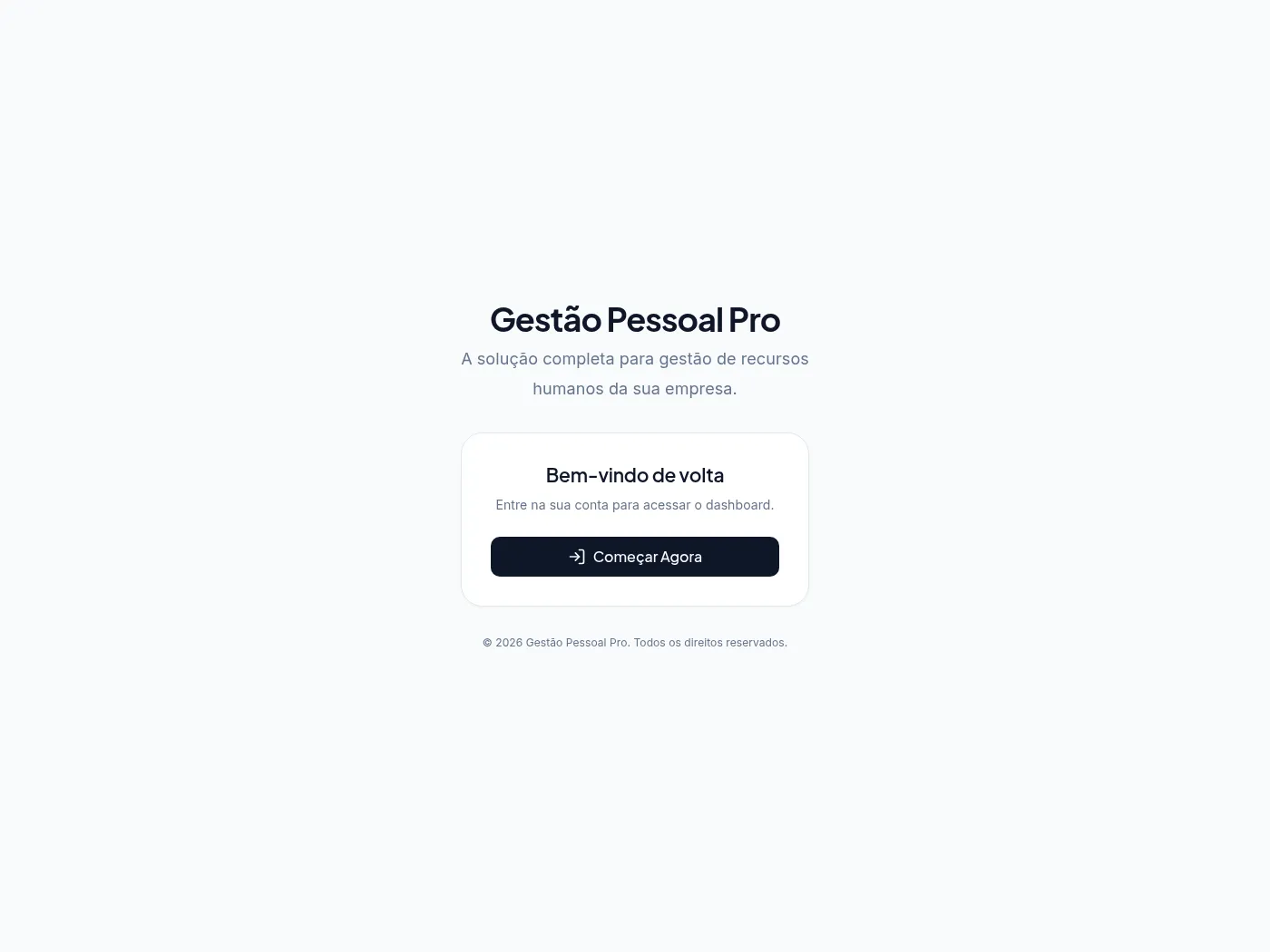 Gestão Pessoal Pro